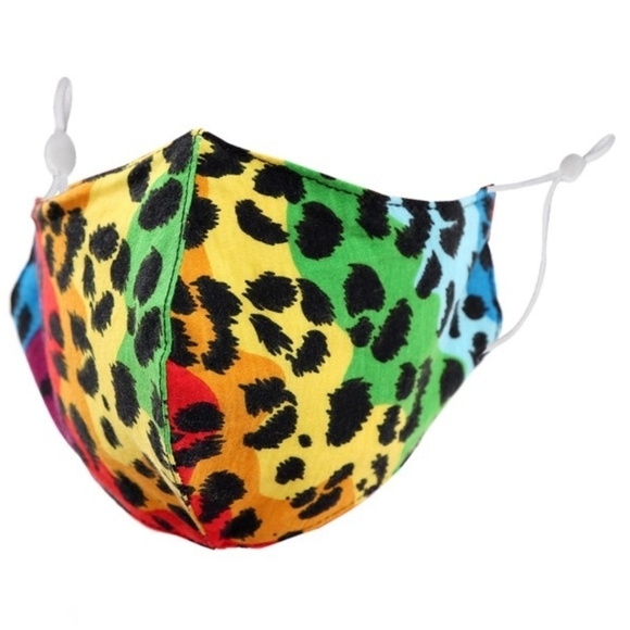Accessories | 3pk Rainbow Leopard Face Mask Ppe | Poshmark